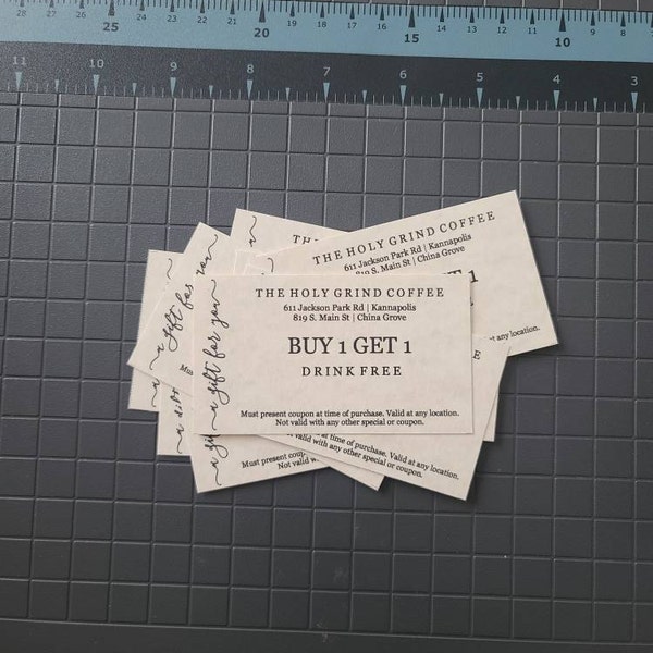 Printable Business Coupon Template, Simple Business Card Size, Card ...