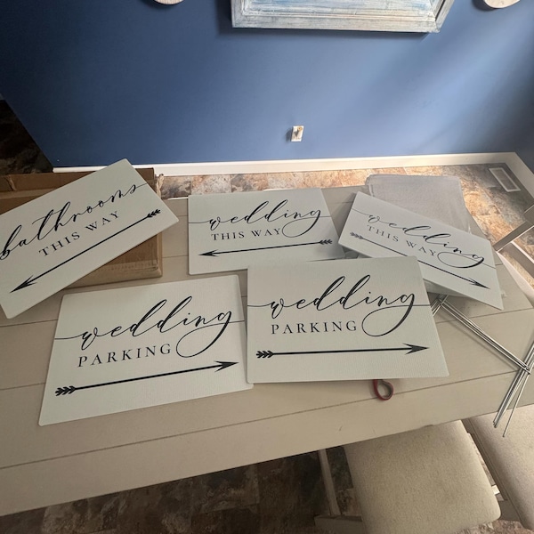 Parking Wedding, Reception Directional Signs, Event Arrow Sign, Outdoor ...