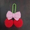 Heart-shaped Cherry Keychain Crochet Pattern PDF – Dual Red Love ...