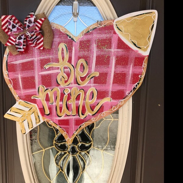Personalized Door Hanger - Valentine's Day Door Hanger - Valentine Door ...