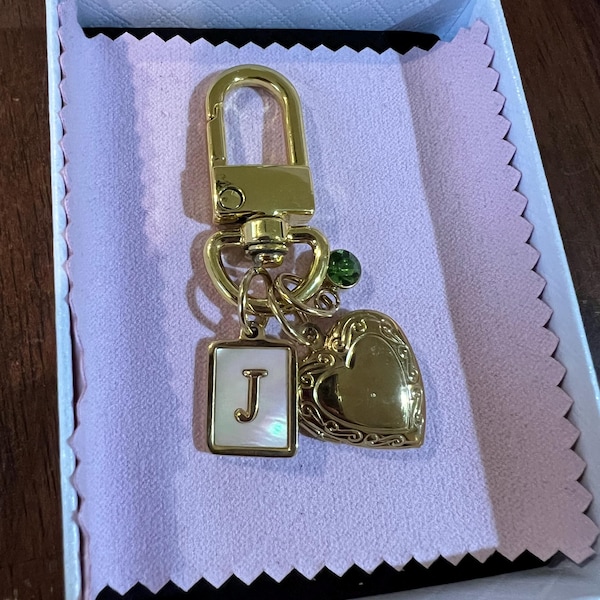 Bag Charms Keychain Holder Multiple Charms Holder Ring Luxury Gold Bag ...