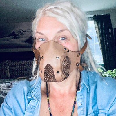 Leather Face Mask With Filter Pocket Ready for Use With Disposable Face ...