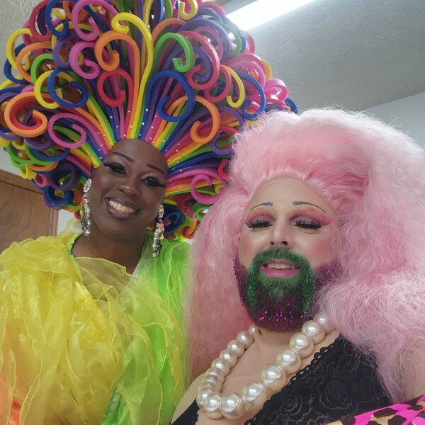 Drag Pageant Updo | High Curly Bun With Bang | Styled Lace Front Drag ...