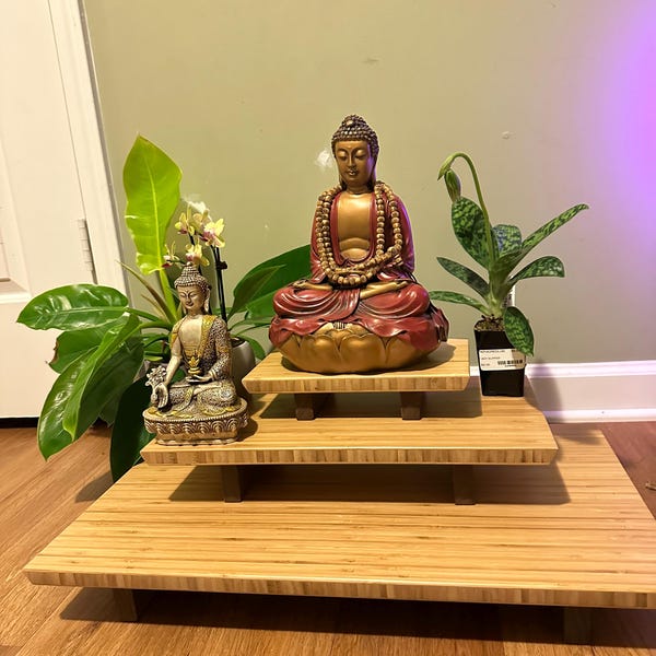 Table Top Altar Beautifully Made Out of Solid Maple and Walnut. 2 Tier ...