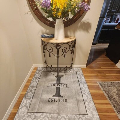 Family Name Entry Rug Personalized Entryway Rug Entrance Rug for Inside ...