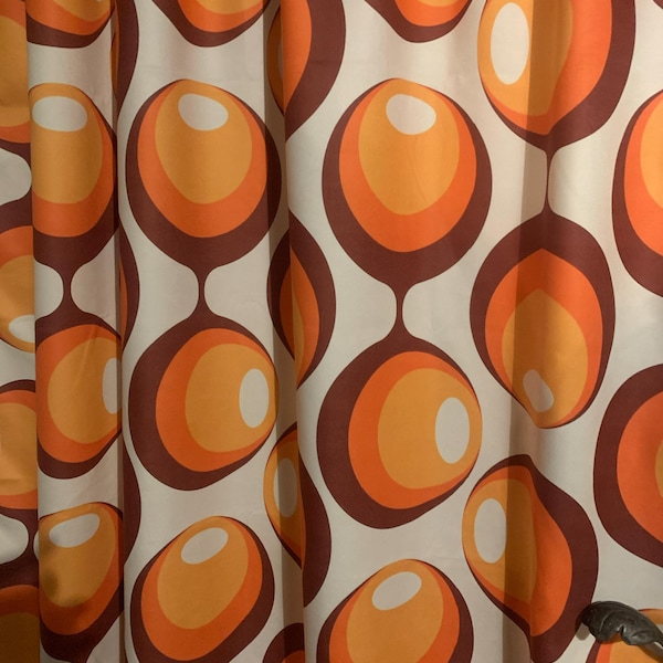Mid Century Modern Curtains, Funky Retro Curtain Panels, 70s Boho ...