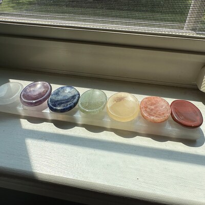 Worry Stone 7 CHAKRA KIT With Drawstring Pouch chakra Stone Set ...