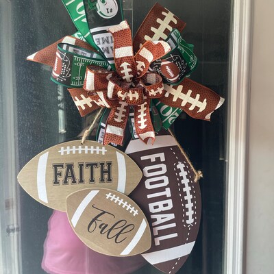 Football Bow Football Season Decor Party Football Decor NFL - Etsy