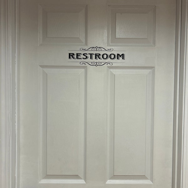 RESTROOM Sign Art SVG Design | Restroom SVG Dxf Eps | Restroom Sign Cut ...