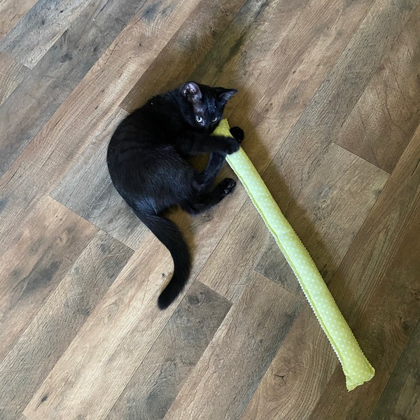 Organic Catnip Kicker Toy - Kitty Kicker Stick - Interactive Cat Toy - Handmade Cat Toy - 100% ...