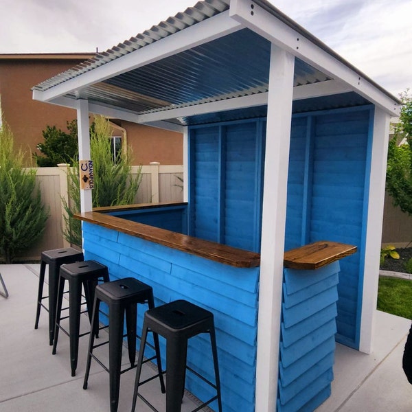 Custom Outdoor Tiki Roof Bar! Message Us to Order! ON WHEELS! - Etsy