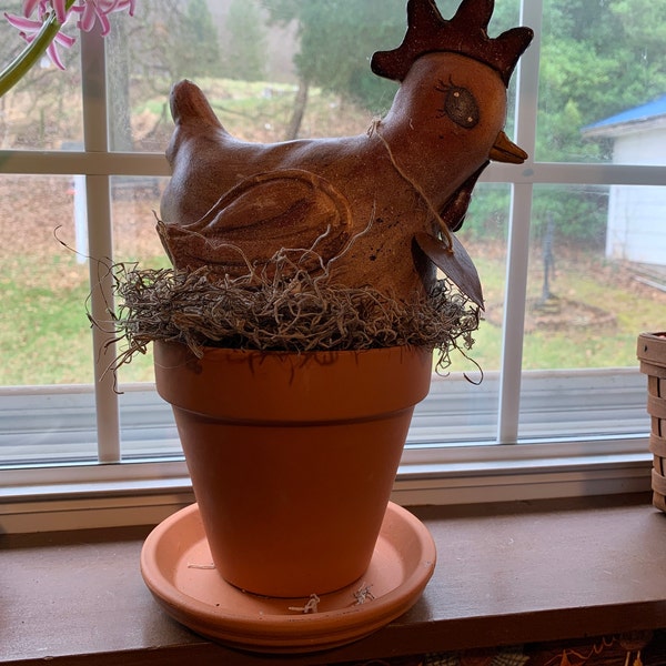 Spring Chicken Pattern, Chicken E-PATTERN, Primitive Pattern, Dotty - Etsy