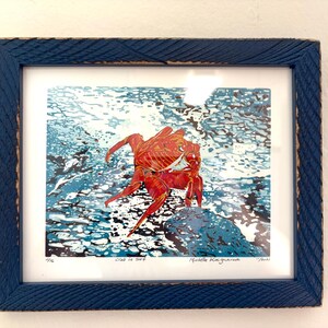 Waterfall and Cave Series 1 | Original Linocut Relief Block Print ...