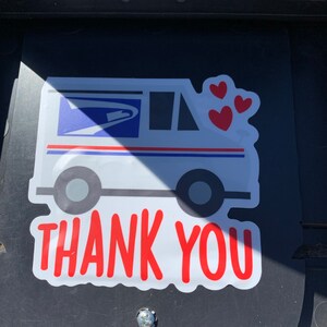Postal Worker Thank You Sticker Sheet Mail Carrier Package | Etsy
