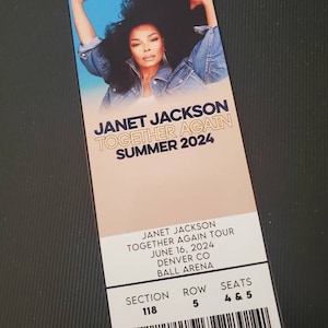 Physical Horizontal Ticket Custom Personalized Laminated Concert Ticket ...