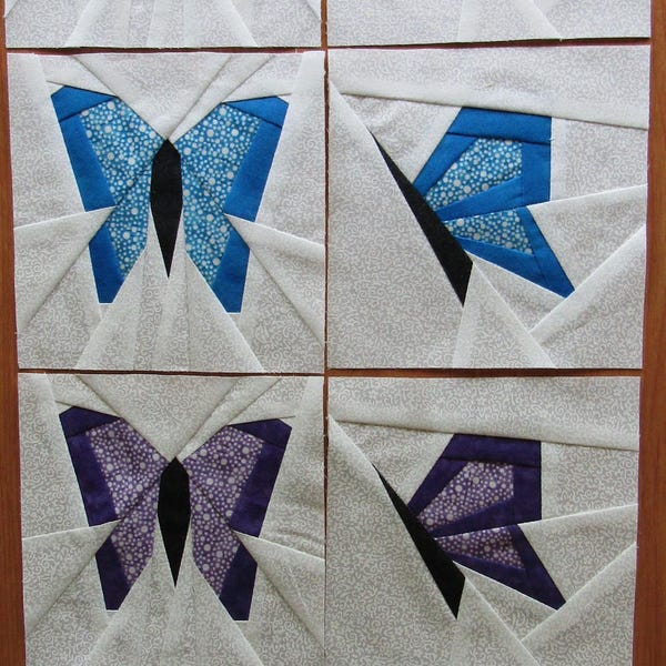 Breezy Butterfly Paper Pieced Patterns FREE - Etsy