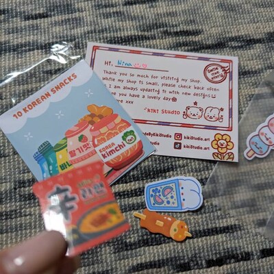 10 Korean Snacks Sticker Pack Water Resistant Laminated Die Cut Sticker ...
