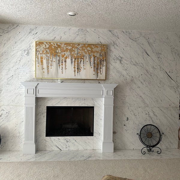 Gold Leaf Painting,gold Foil Painting,painting on Canvas,acrylic ...