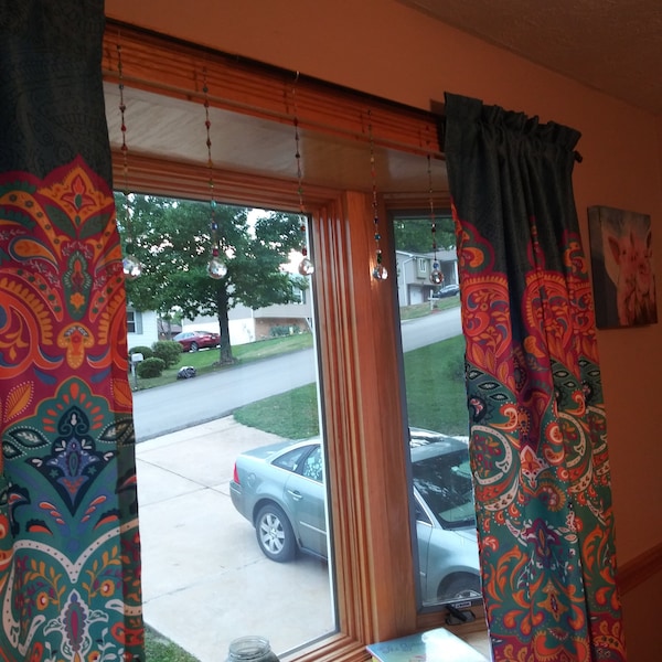 Set of 3 Beaded Crystal Hanging Strand Window Sun Catcher Boho Mobile ...