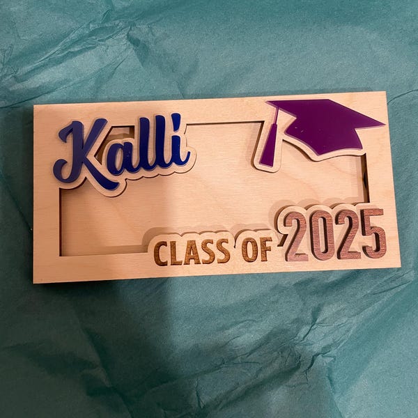 Personalized Graduation Picture Frame, 4x6 Photo Frame, Class of 2025 ...