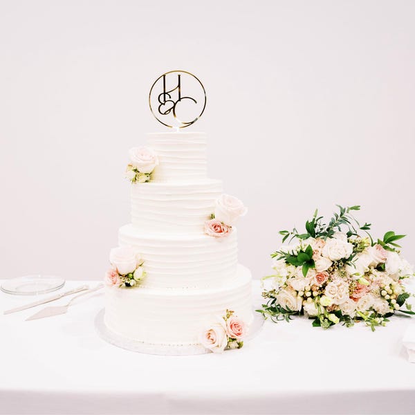 Wedding Logo Cake Topper, Monogram Cake Topper, Mr Mrs Cake Topper ...