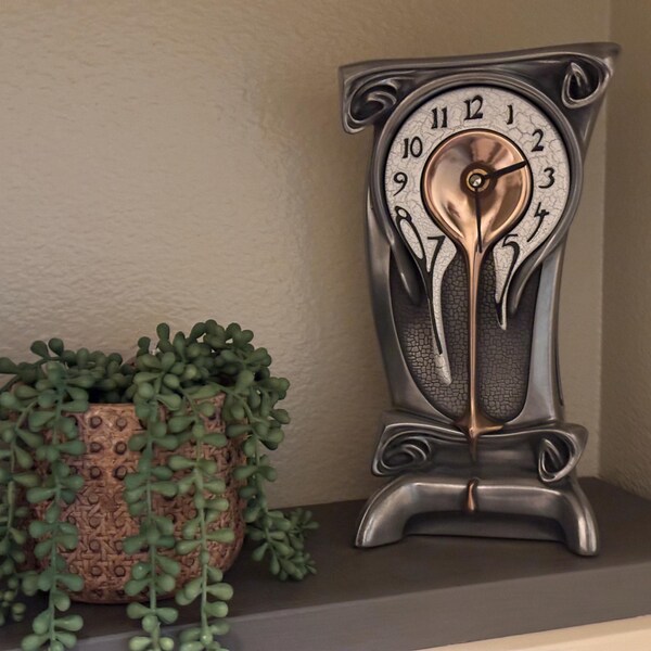 Art Nouveau Melting Mantle Clock - Etsy