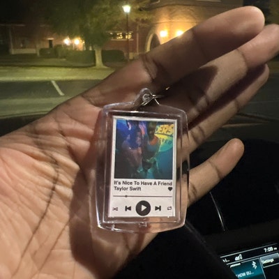 Custom Album Keychain Custom Song Keychain Spotify Keychain Double ...