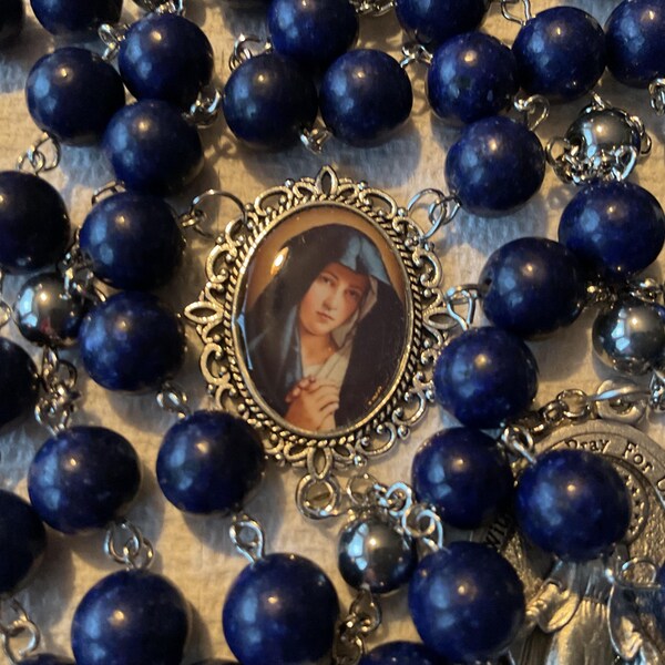 WATERPROOF Holy Face of Jesus Cross and Matching Center Rosary Parts ...