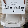 Cute Little Dog Fed Sign - Dog Feeding Tracker - Did You Feed the ...