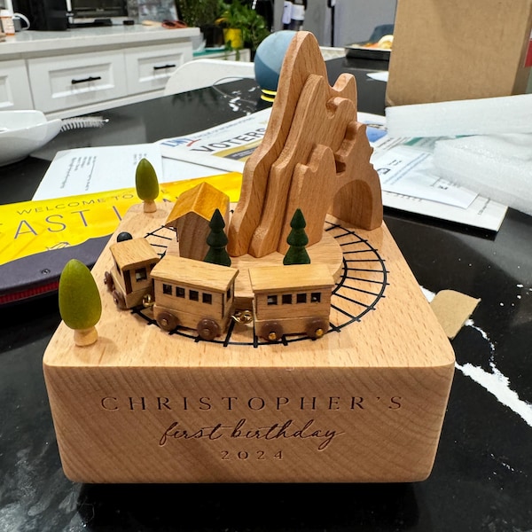 Personalized Musical Train Carousel | Custom Keepsakes Heirloom ...