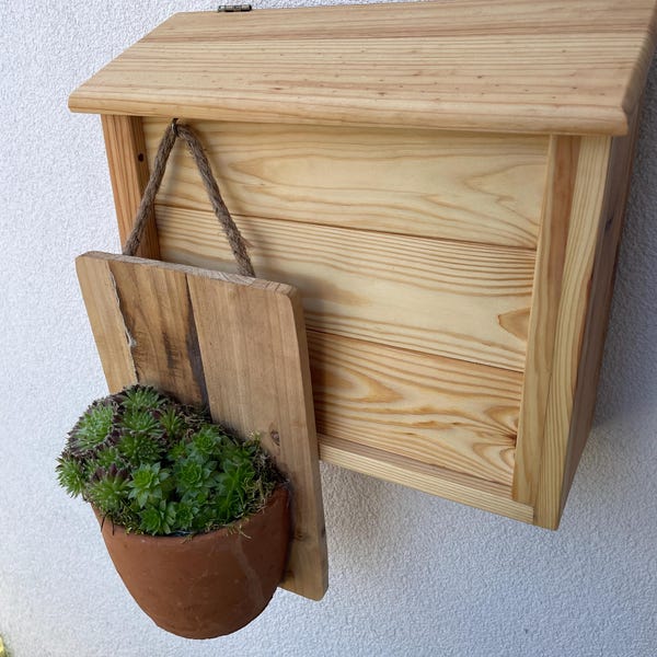 Mailbox, Wood Mail Box, Unfinished Mailbox, Outdoor Mail Box, Wall ...