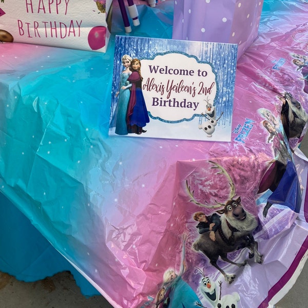 Printable FROZEN Party Sign, Frozen Birthday Sign, FROZEN, Frozen Party ...