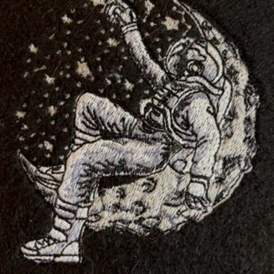 NASA Emblem Astronaut Machine Embroidery Design Space NASA Moon ...