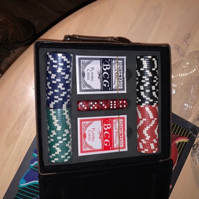 Personalized Poker Gift Set With Cards, Chips, & Dice Including ...