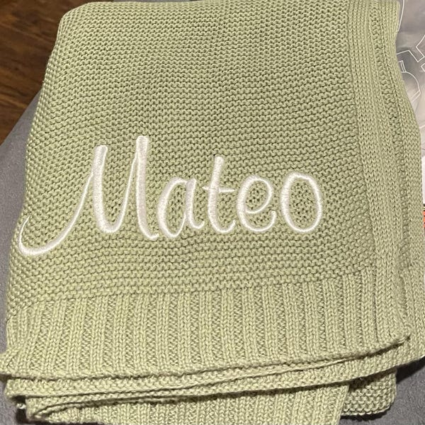 Embroidered Name Baby Blanket / Soft Custom Personalized Baby Blanket ...