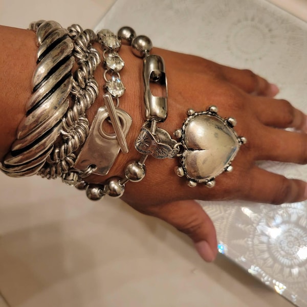 Ball Chain Bracelet / Stainless Steel/ Beaded Chain/ Silver Ball and ...