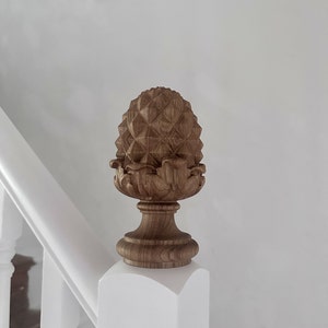 Ornate Round Newel Post, Wooden Staircase Decorative Post - Etsy