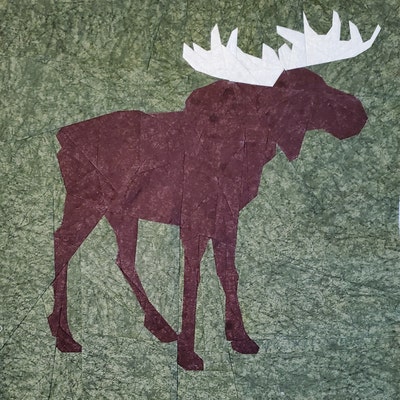 Geometric Moose Foundation Paper Pieced Quilt Pattern Block From the ...
