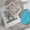 Rubber Stamp Shrimp Hand Carved Stamp Mounted or Unmounted Stamping ...