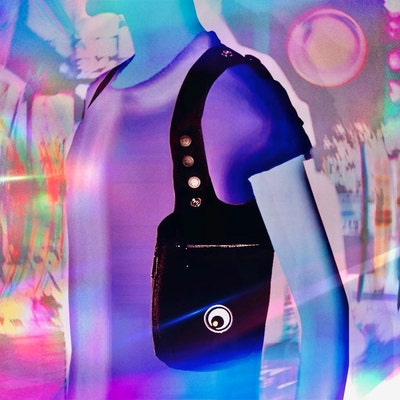 Spikey Pants : Black Trousers With Soft Spikes, UV Lime Piping and ...