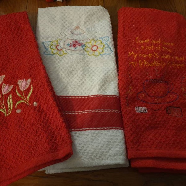 An Old Fashioned Chistmas Primitive Redwork Sampler 5x7 Machine ...