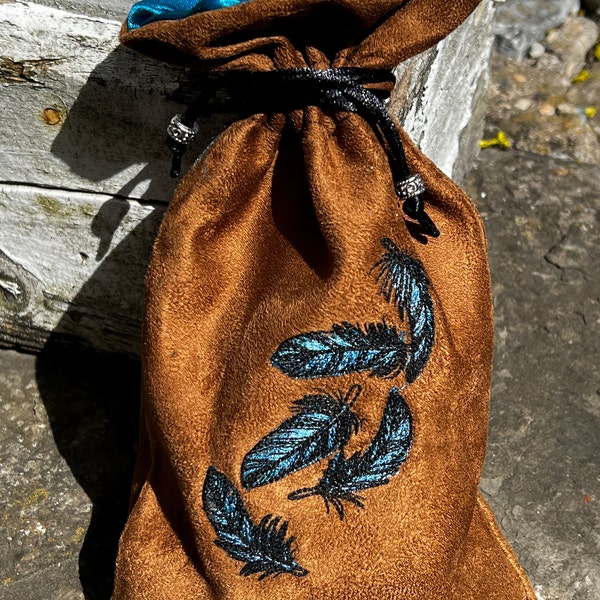 A Handmade Tarot Deck Pouch, A Tarot Deck Bag, an Embroidered Tarot ...