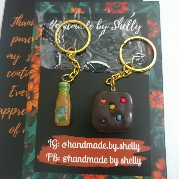 Mexican Paleta Payaso Keychain, Sponch Cookie Keychain, Concha Keychain ...