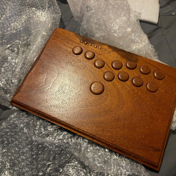 Walnut All-wood Flatbox Controller for Fighting Games - Etsy