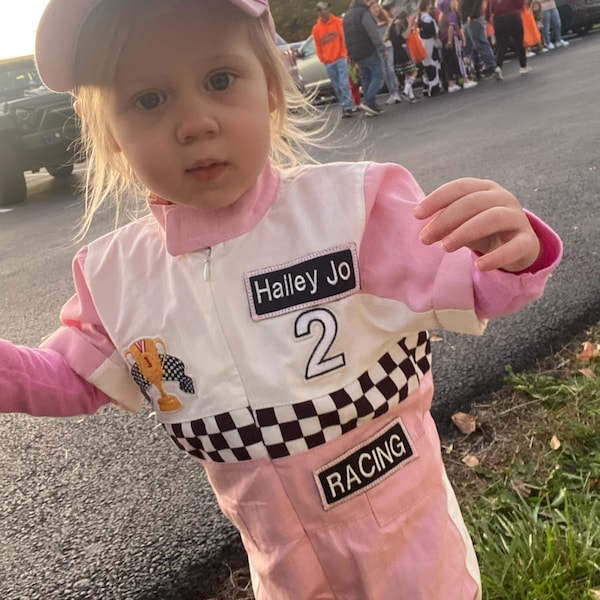 Personalized Pink Racer Long/shorts Jumpsuit*racer Fast One Birthday ...