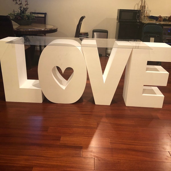 Large LOVE Foam Letters, , Table Base Letters, Big Letters, Styrofoam ...