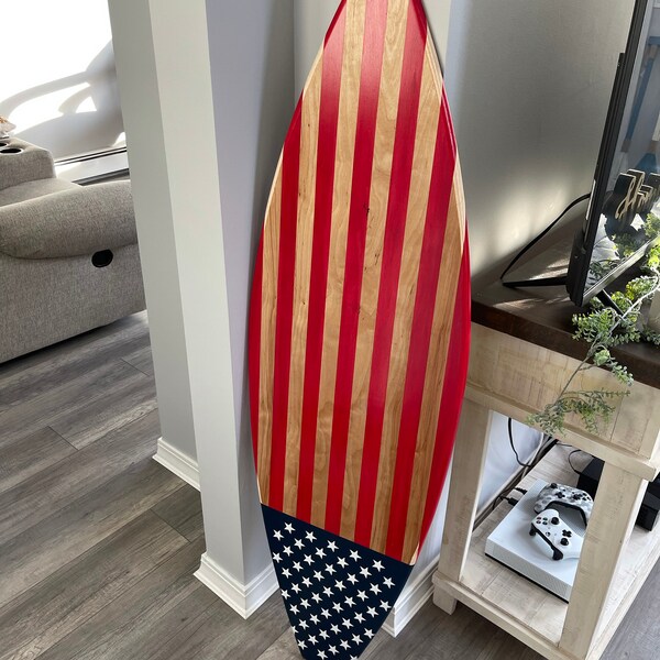 5 Wooden Surfboard With Ombré Seahorse/decorative Surfboard/surf ...