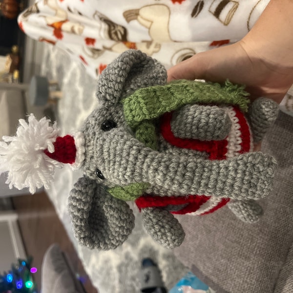 Christmas Elephant Amigurumi Crochet Pattern (PDF Pattern) - Etsy