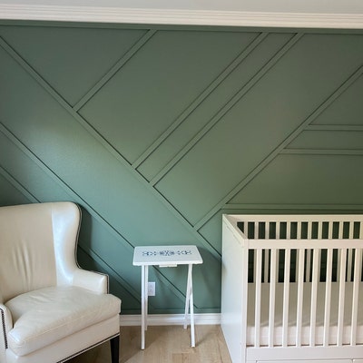 Custom Geometric 3-dimensional Accent Wall Includes Design & Pre-cut ...