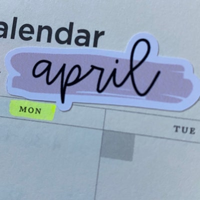 MONTHLY HEADERS Paint Swatch 3 Colour Combinations Functional Stickers ...